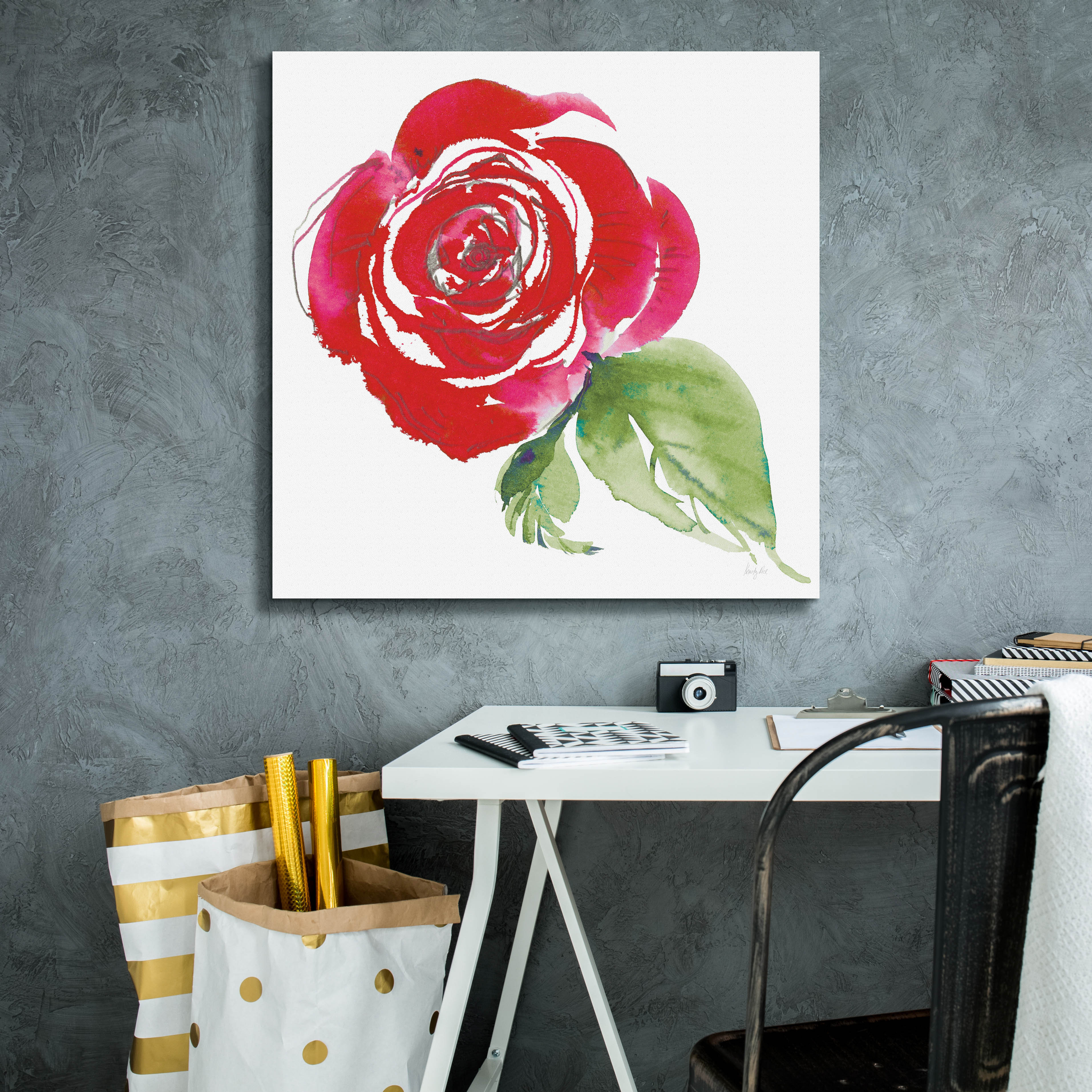 Epic Graffiti 'Bold Roses 3' by Kristy Rice Canvas Wall Art | Wayfair