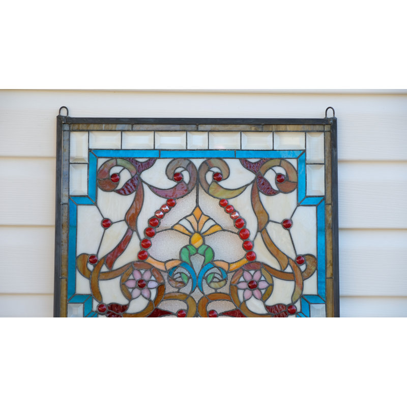 World Menagerie Jeweled Stained Glass Window Panel & Reviews | Wayfair