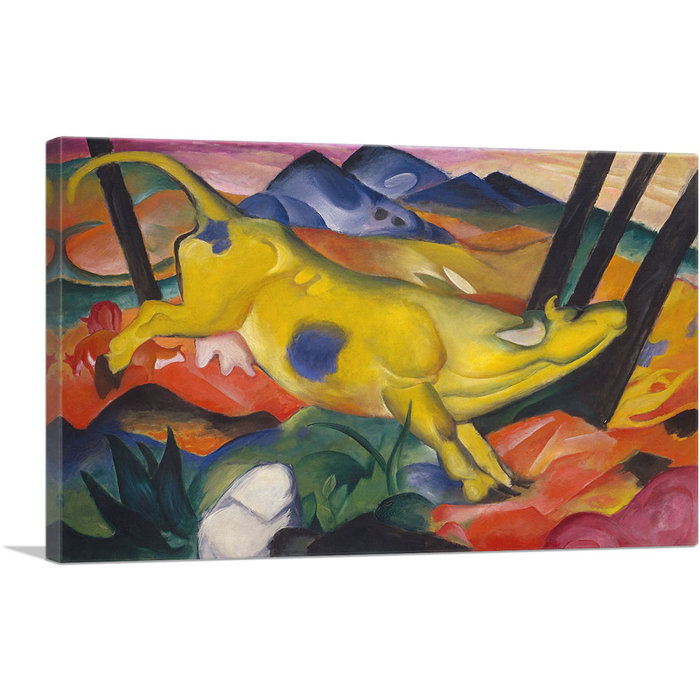 ARTCANVAS Yellow Cow 1911 On Canvas by Franz Marc Painting | Wayfair