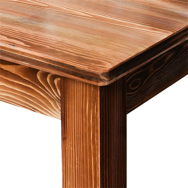 Millwood Pines Cleatrice 48" Solid Wood Dining Table, Farmhouse Kitchen ...