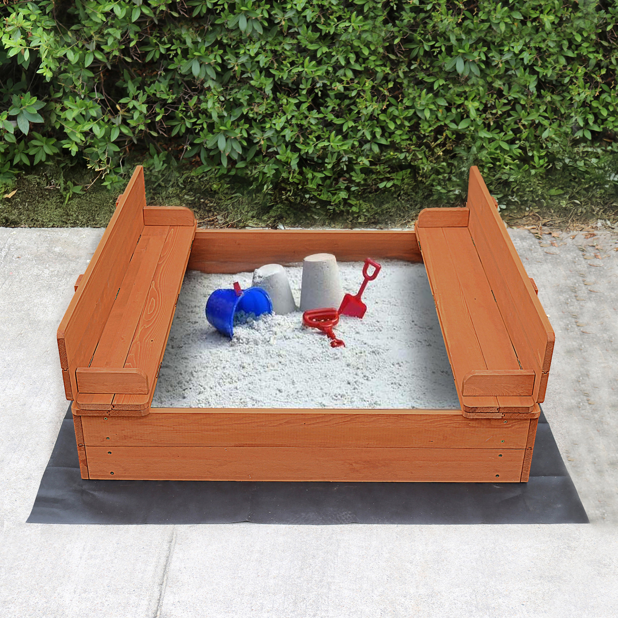 Liberty House Toys 97cm Square Sandbox with Cover & Reviews | Wayfair.co.uk