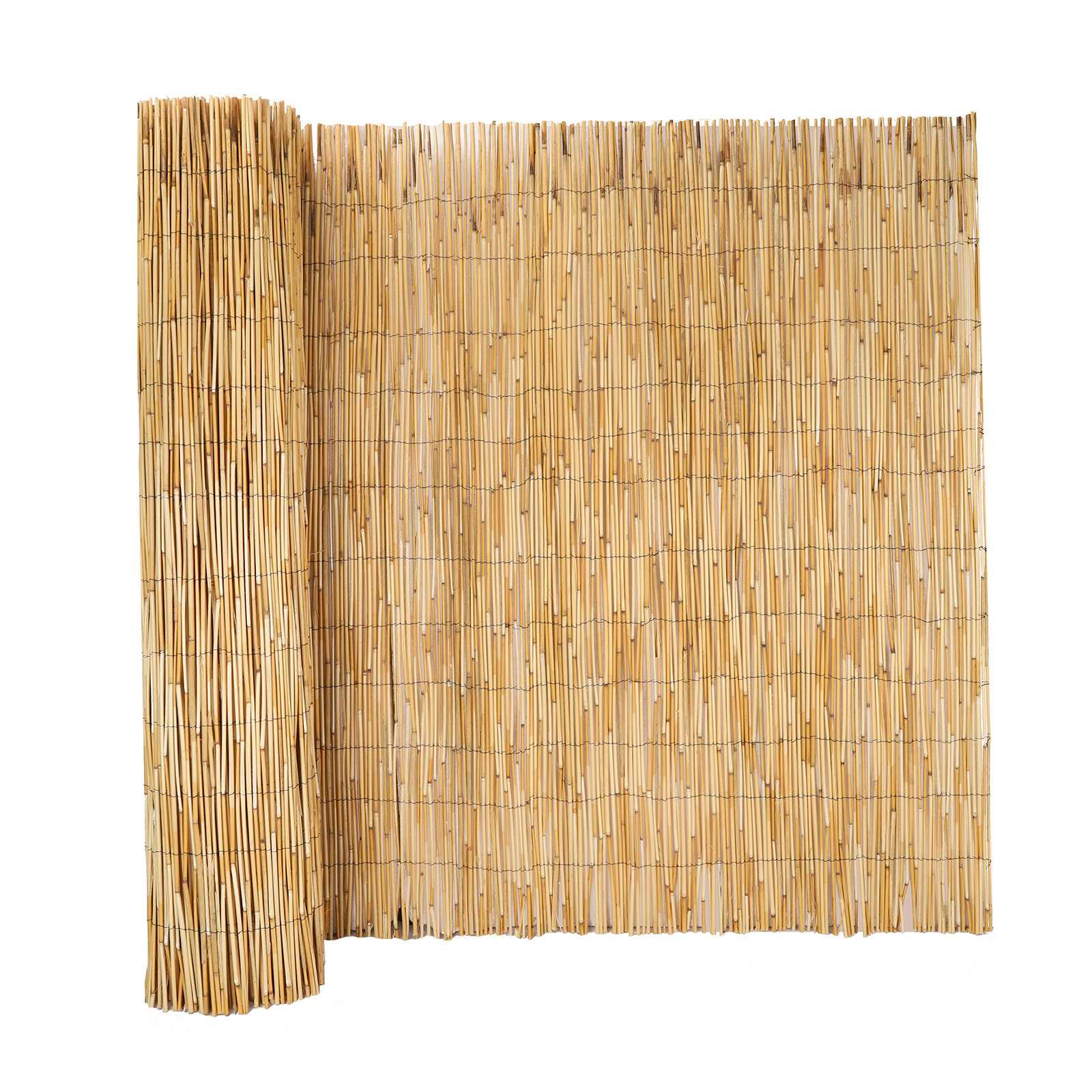 bamboogro Natural Reed Fencing Roll, 4ft X 13ft Reed Screen Curtain ...