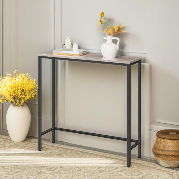 Rafaelo Mobilia Industrial Slim Console Table for Hallway Living Room ...