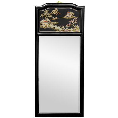 Oriental Furniture Lacquer Accent Mirror | Perigold