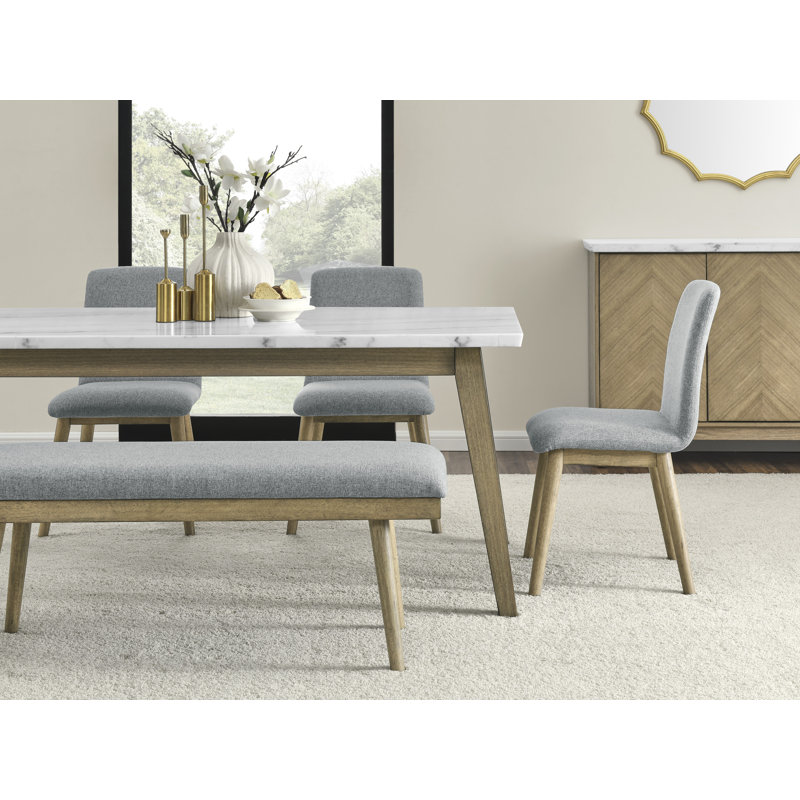 AllModern Lucia 72" Genuine Marble Dining Table & Reviews | AllModern