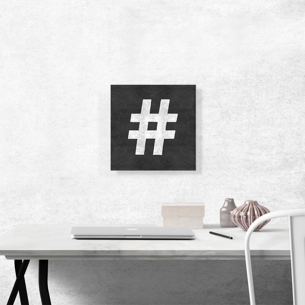 ARTCANVAS Chalkboard Alphabet Number Sign Hash Pound Symbol - Wrapped ...