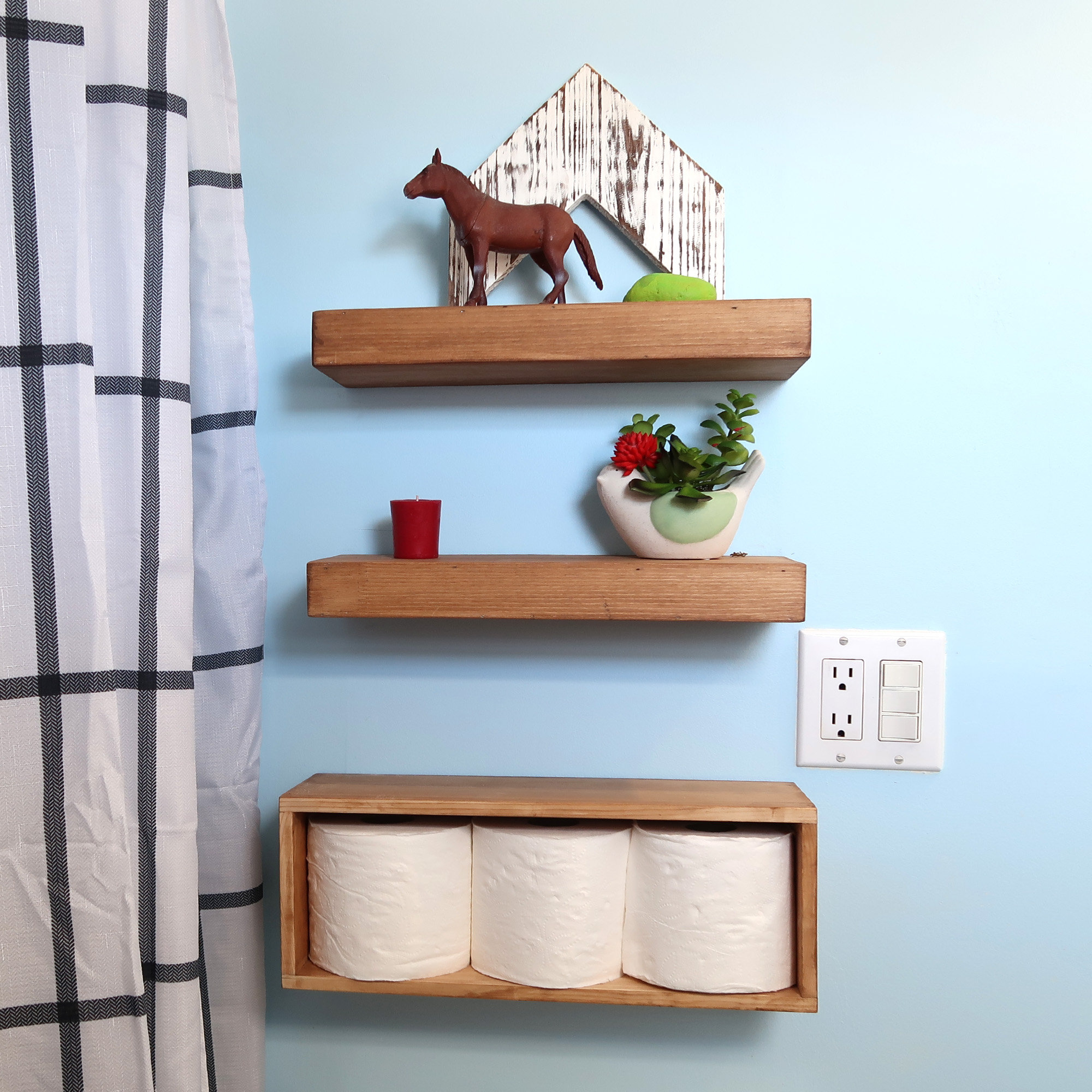 August Grove® Patchen Solid Wood Wall Over-the-Toilet Storage | Wayfair