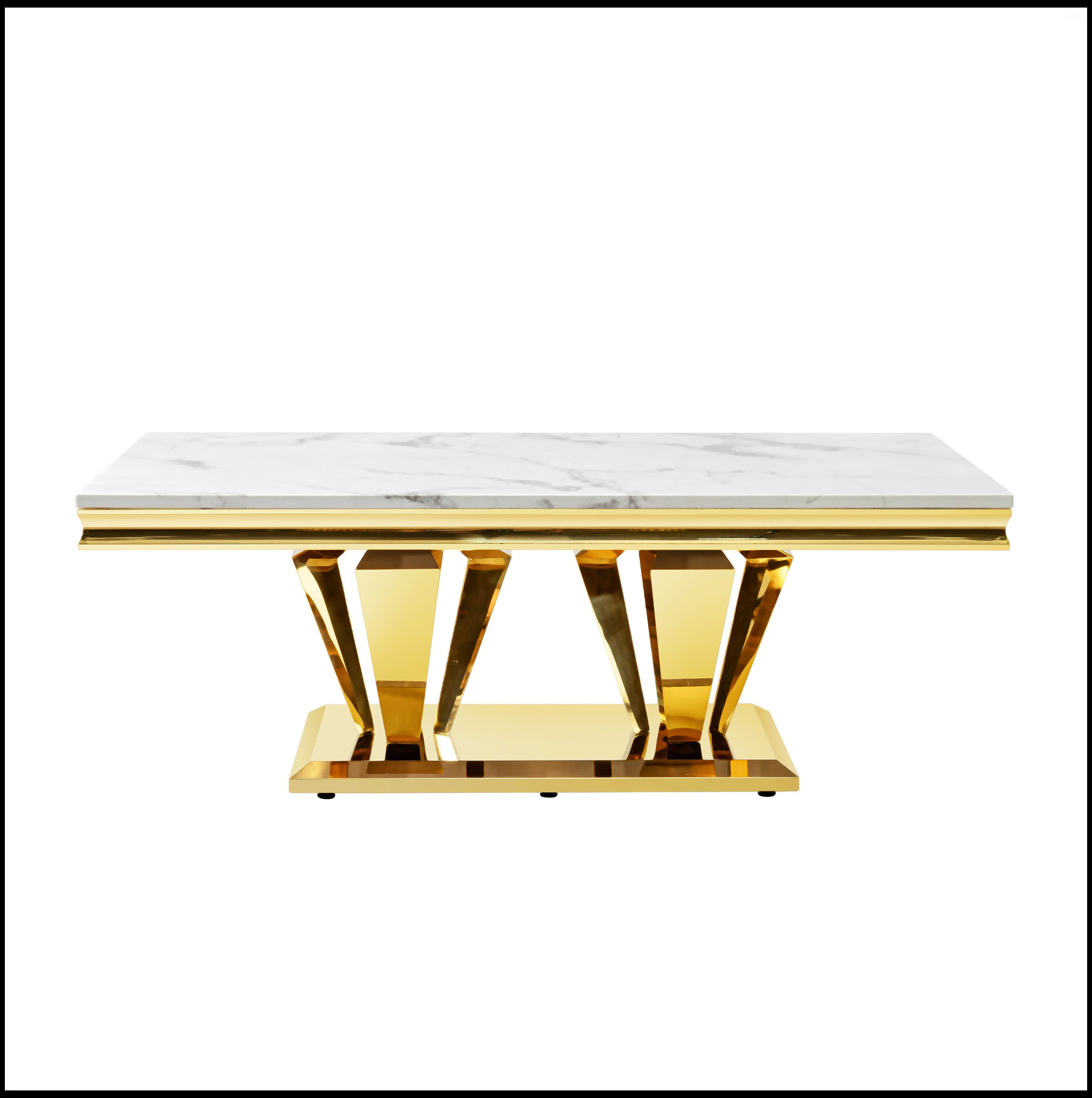 Everly Quinn Modern Rectangular 0.78" Thick MDF Marble Pattern Top ...