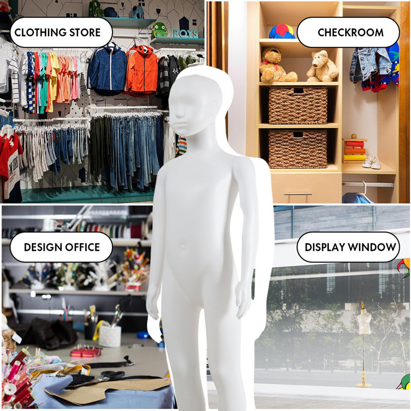 Latitude Run® Child Mannequin Full Body 43.3 Inch Child Dress Form For ...