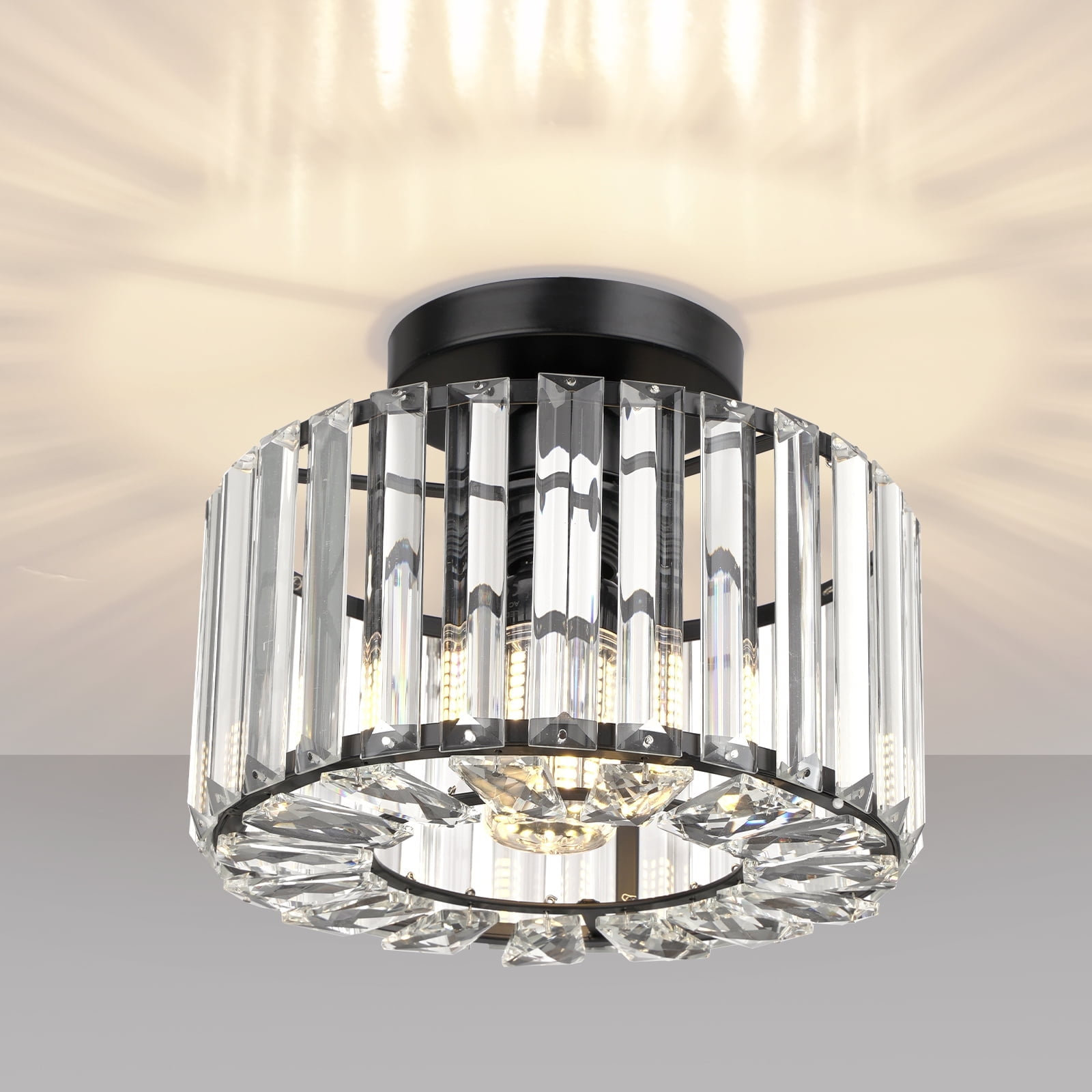 Mercer41 Semi Flush Mount Ceiling Light - Crystal Hallway Light Mini ...