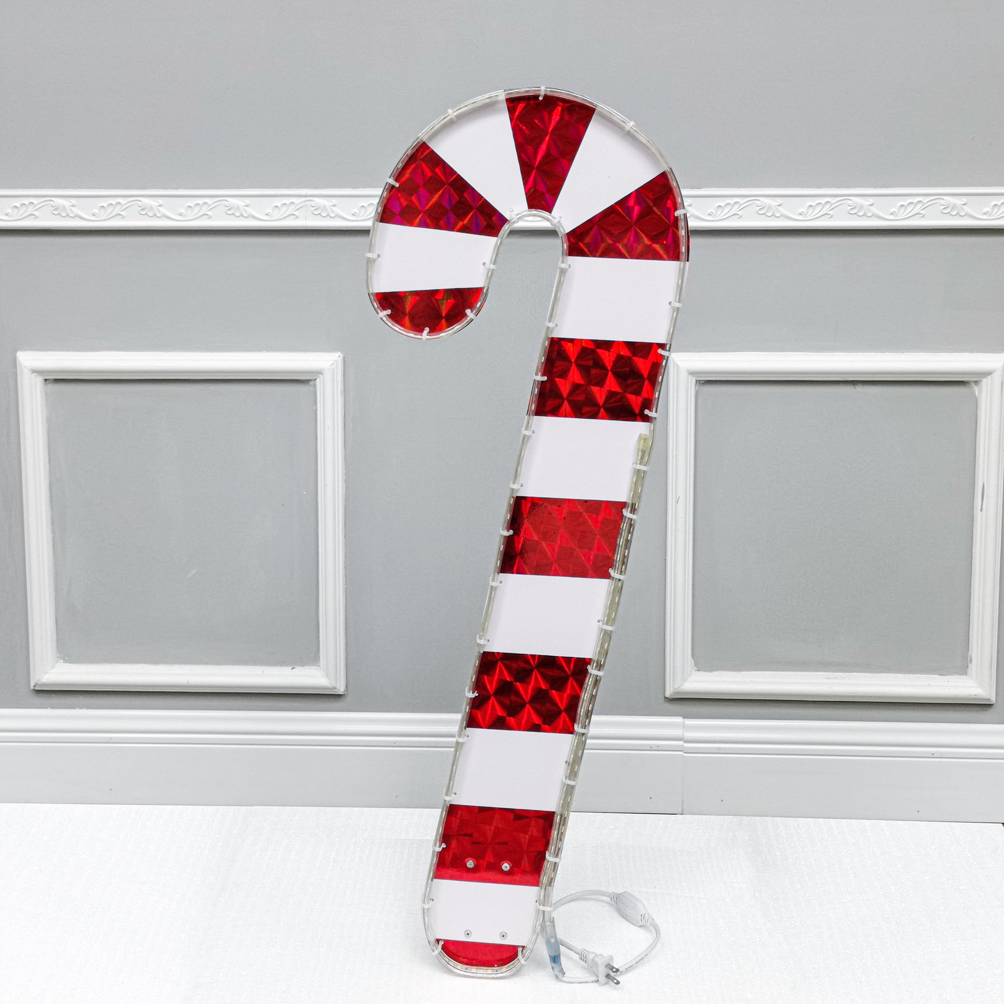 The Holiday Aisle® Christmas Candy Cane Indoor Outdoor Lighted Yard ...