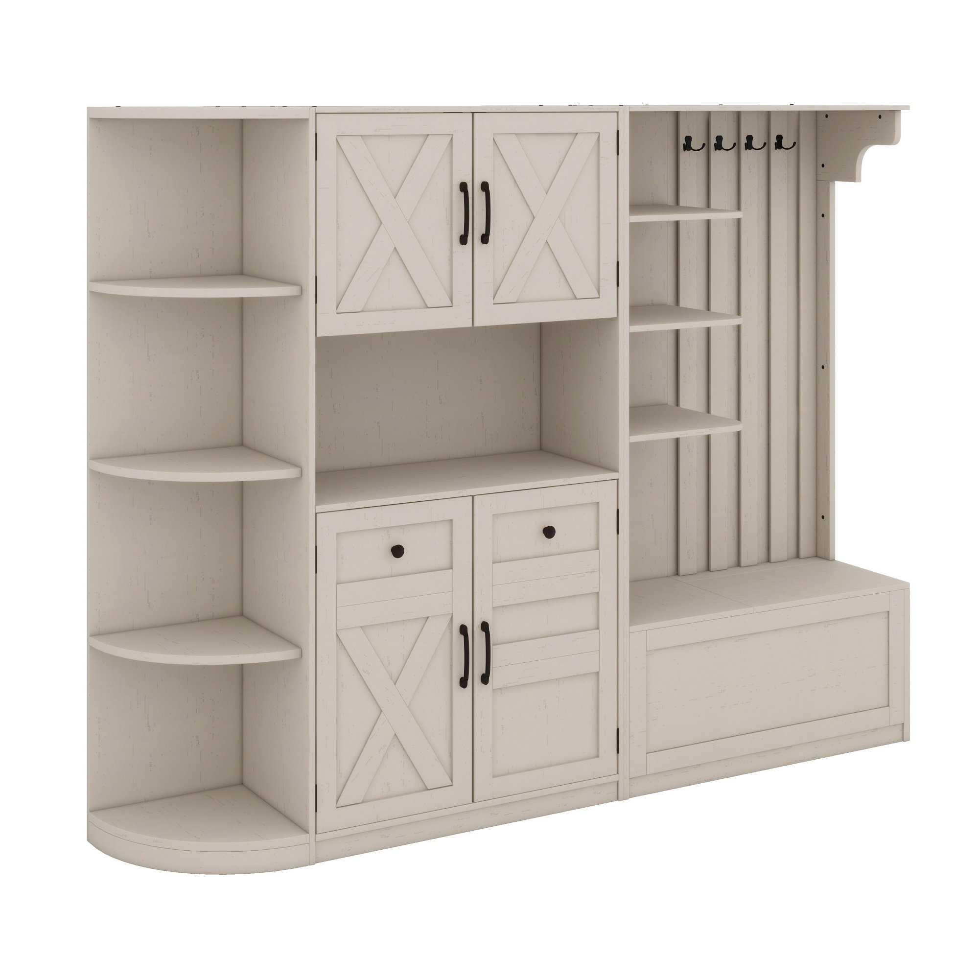 Ophelia & Co. Multifunctional Left-Right Combination Hall Cabinet (Can ...