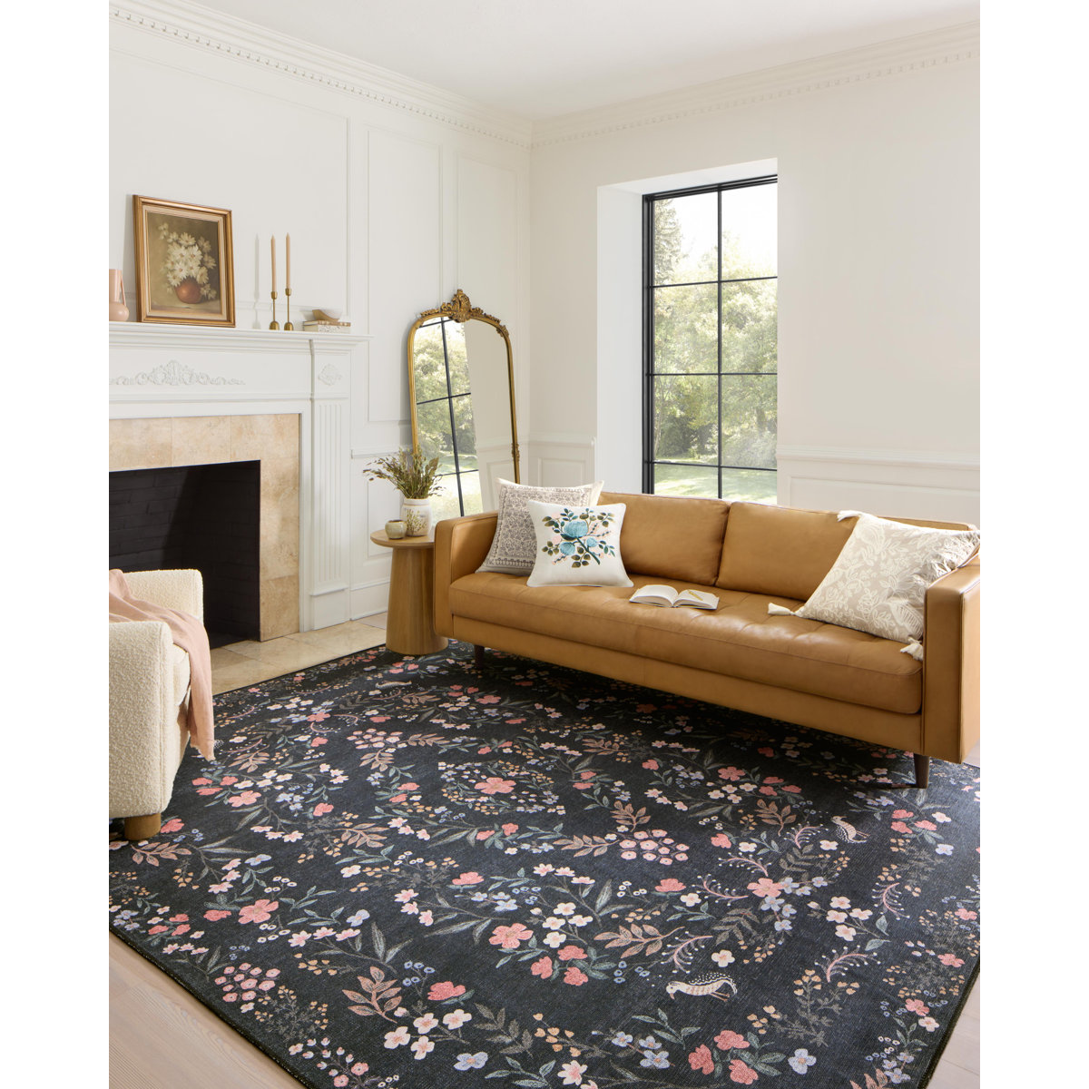 Rifle Paper Co. x Loloi Maison Tuileries Navy Rug & Reviews | Birch Lane
