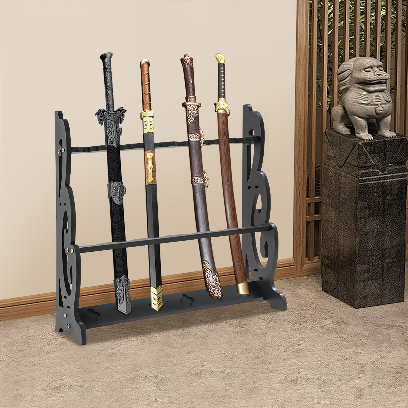Fleur De Lis Living 6 Hole Adjustable Vertical Sword Rack | Wayfair