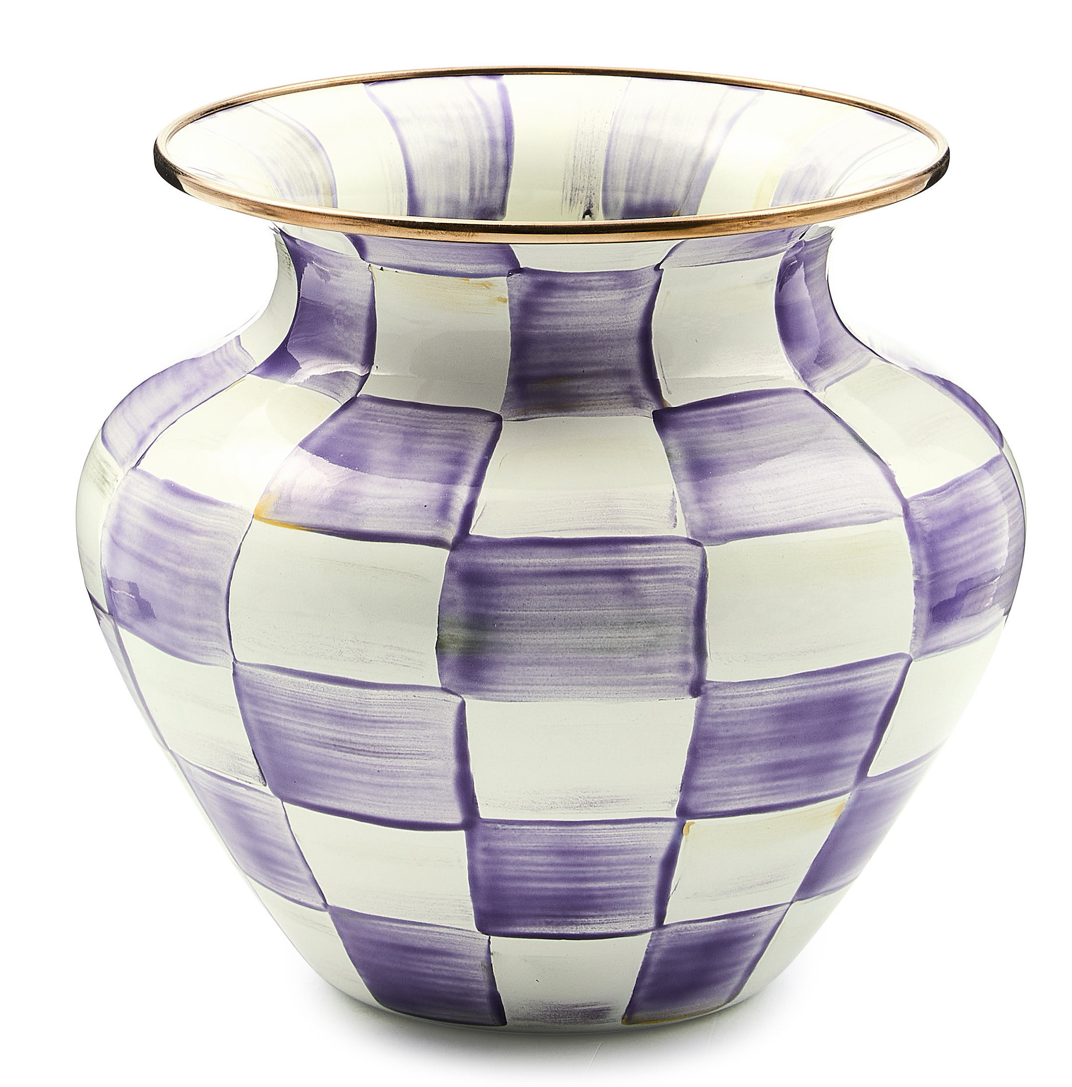 MacKenzie-Childs Violet Check Vase | Wayfair