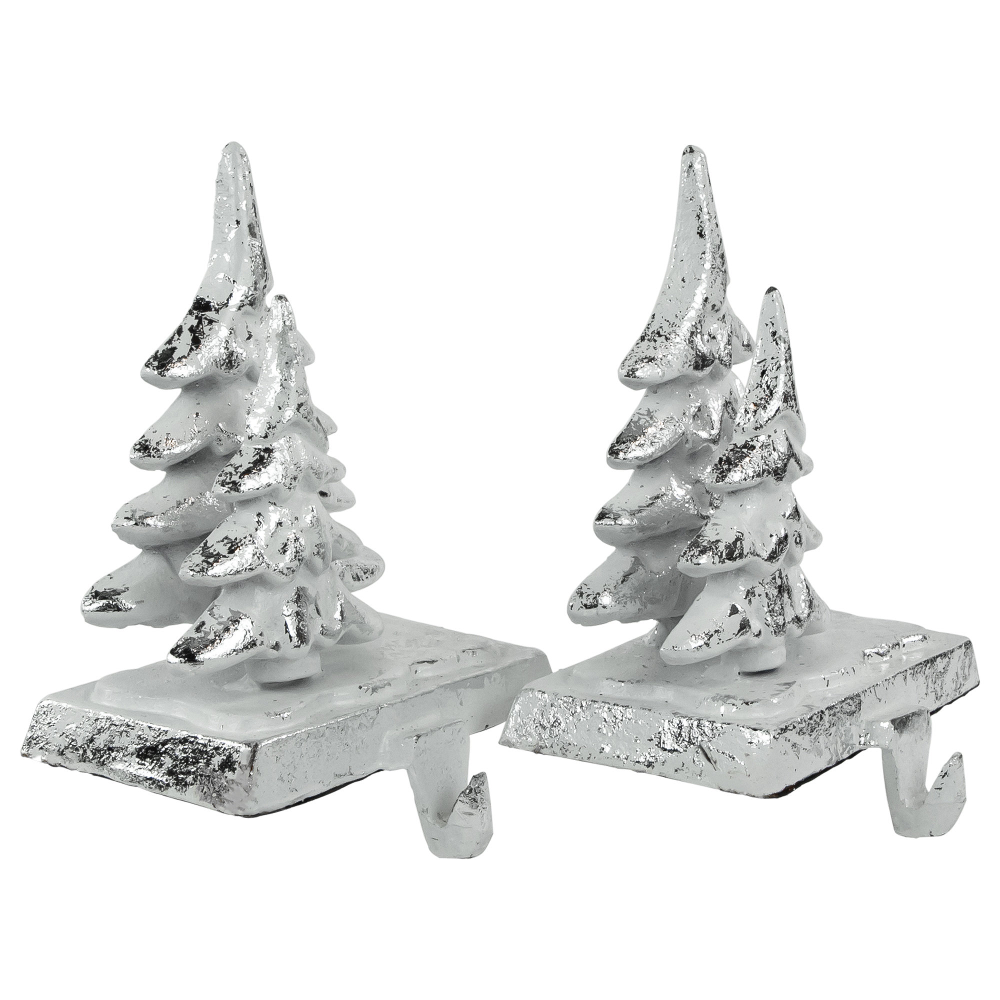 Northlight Seasonal Silver Christmas Tree Stocking Holders | Wayfair