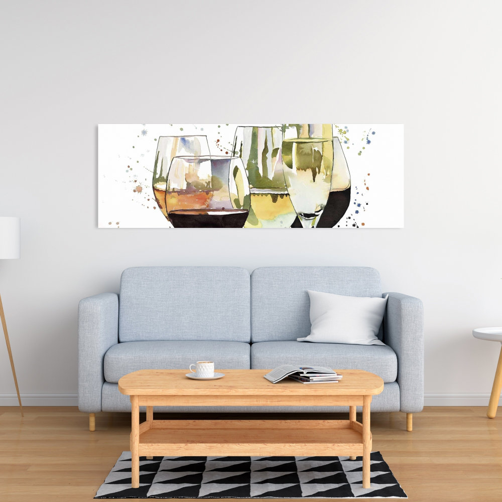 Lark Manor™ Beautiful Wine Glasses - Elegant Food Red Canvas Decor ...