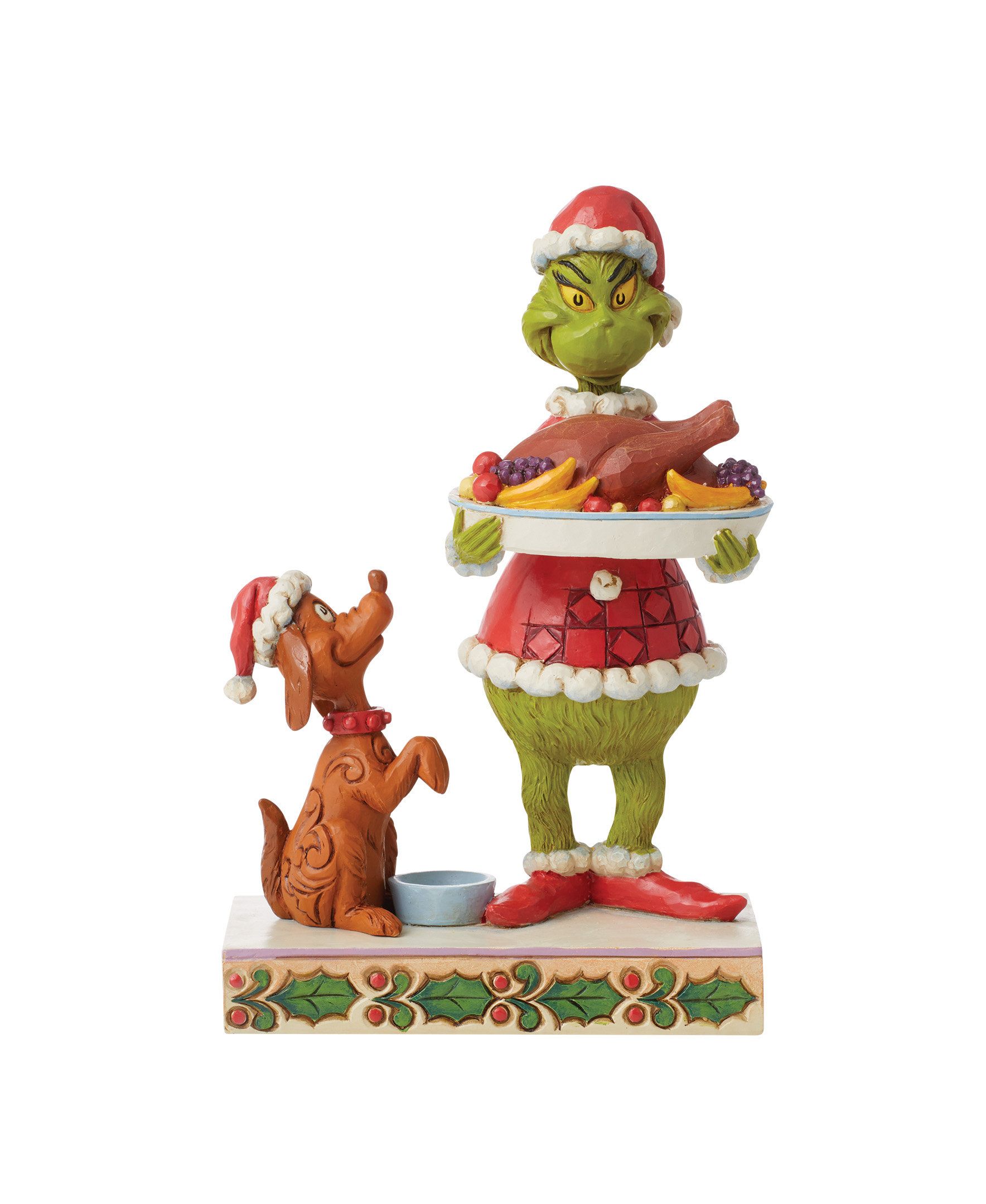 Jim Shore Dr. Seuss Grinch with Christmas Dinner Figurine 7.5in H | Wayfair