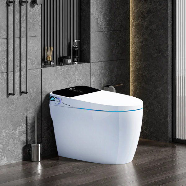 BCAN Smart Toilet with Tankless Bidet Wash, Auto Open Lid, 1.28 Gallons ...