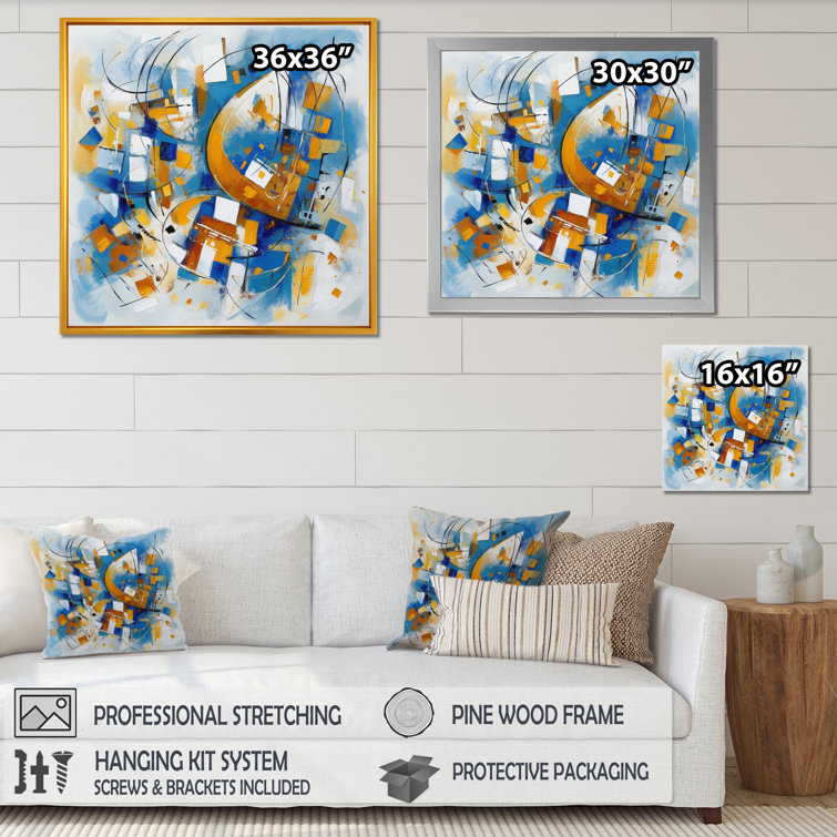 Ivy Bronx Drucker " Blue Abstracted Fractals And Dimensions I " on ...