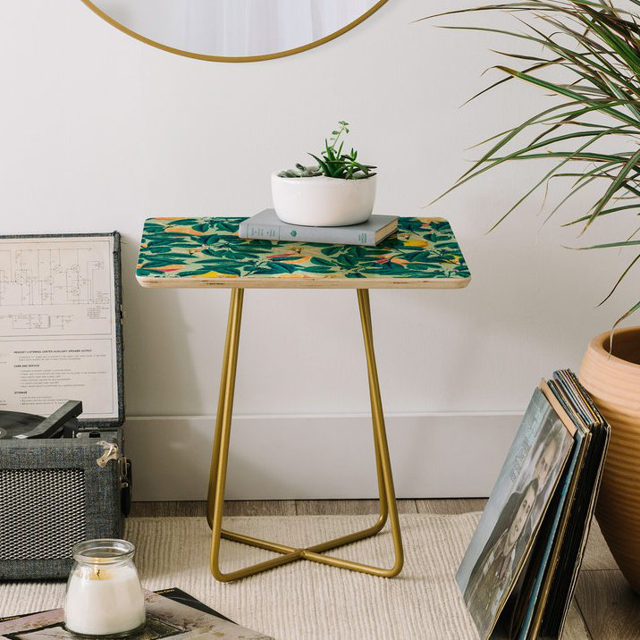 East Urban Home Lemon Pattern End Table | Wayfair