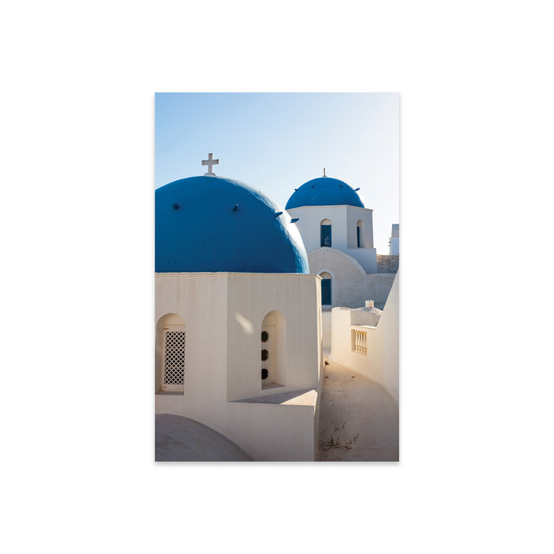 Ebern Designs Blue Domed Churches In Santorini, Greece by Matteo ...