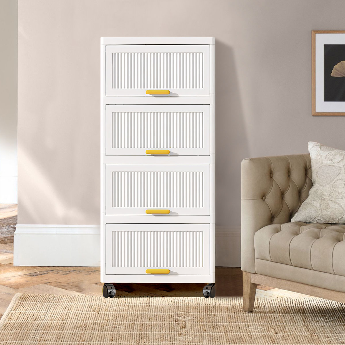 Rebrilliant Storage Drawer With Locking Wheels In Bedroom And Kitchen ...