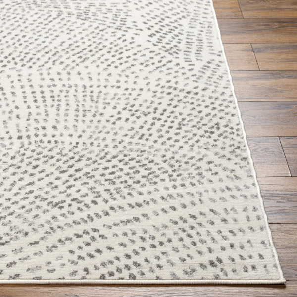 The Twillery Co.® Brooklet Machine Woven Gray/White Abstract Area Rug ...