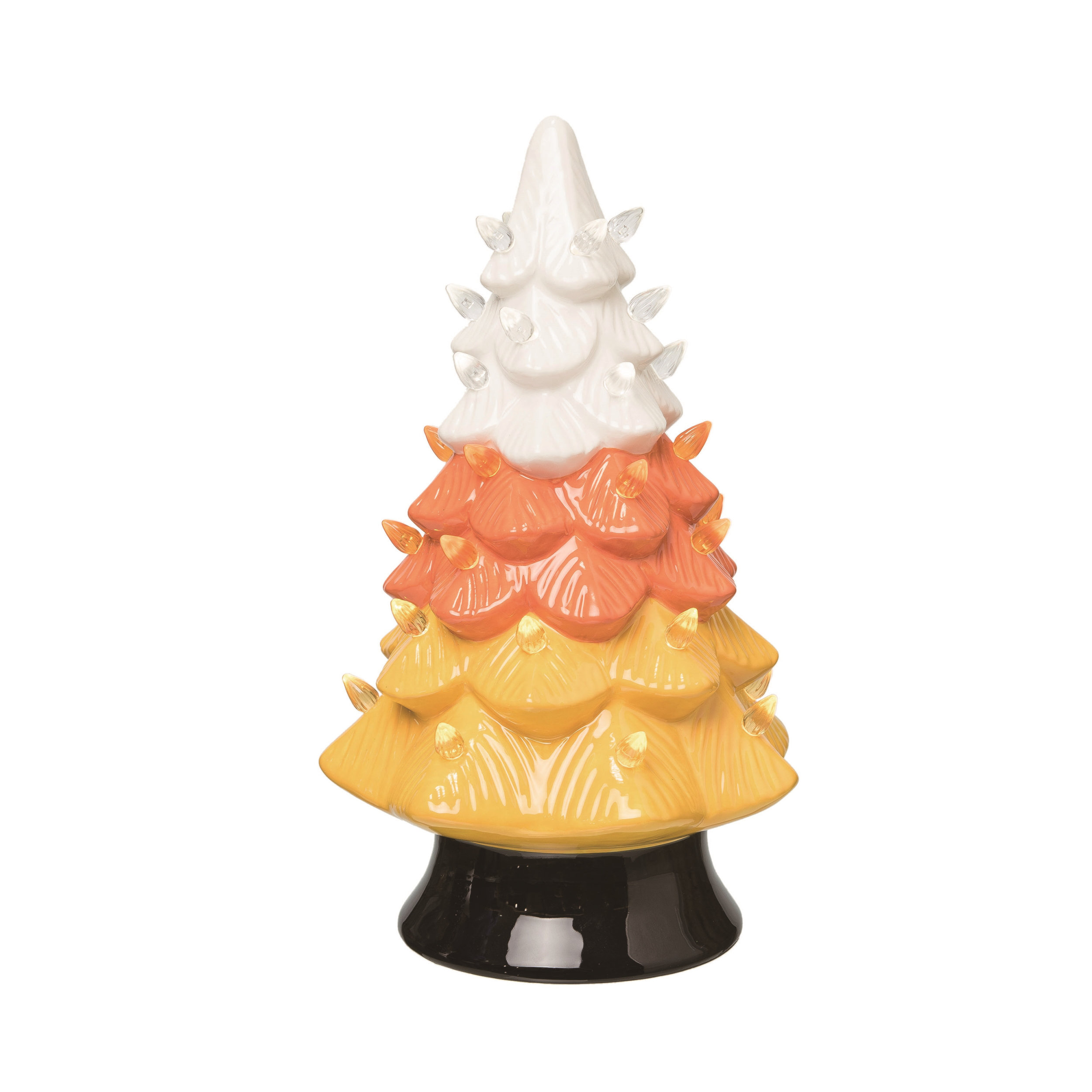 The Holiday Aisle® Transpac 12 in. Multicolor Halloween Candy Corn Tree ...