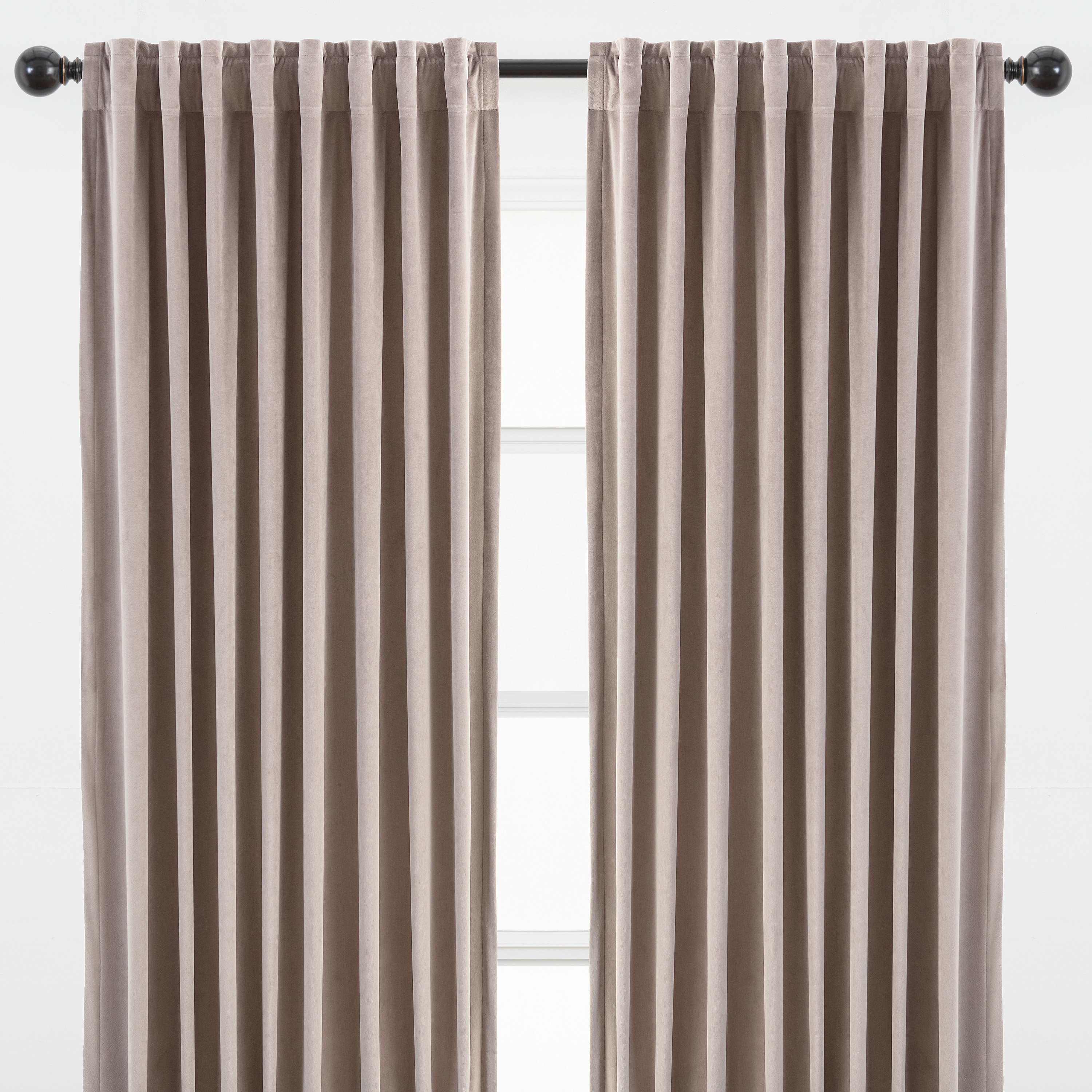 Eider & Ivory™ Heady Solid Room Darkening Tab Top Curtain Panels ...