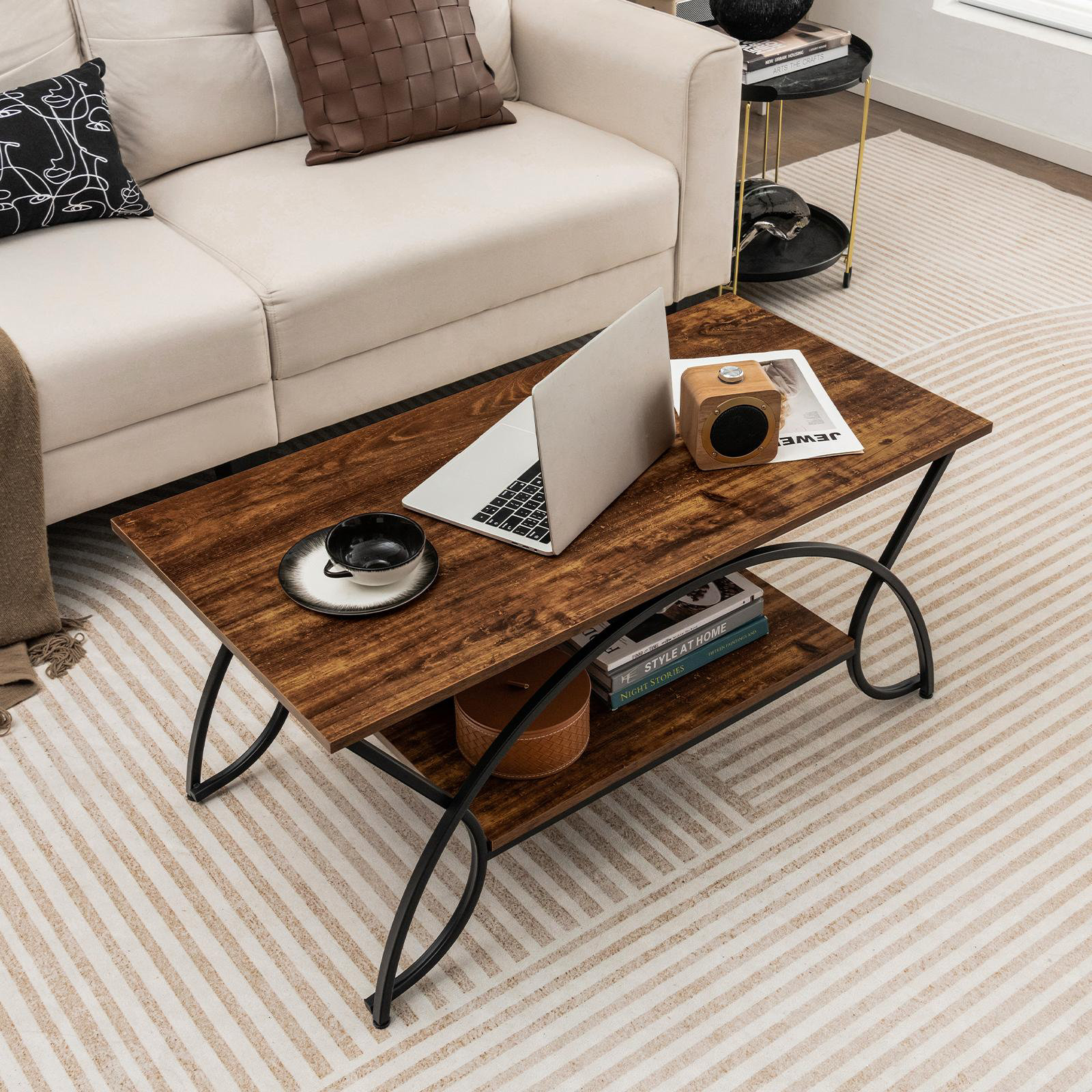 Orren Ellis 17 Storeys 2-tier Industrial/modern Coffee Table ...