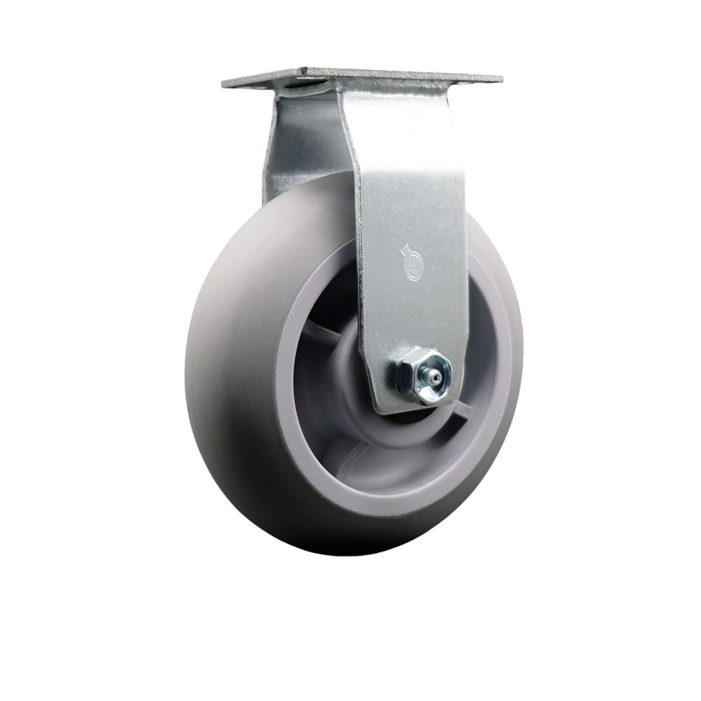 Service Caster Thermoplastic Rubber Wheel Rigid Caster with Ball ...