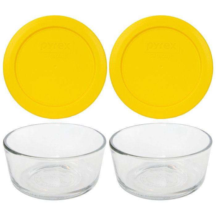 Pyrex 7200 Glass Bowls & 7200-PC Matching Lids | Wayfair