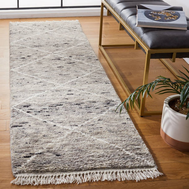 Foundry Select Meiners Hand Knotted Wool Geometric Rug | Wayfair