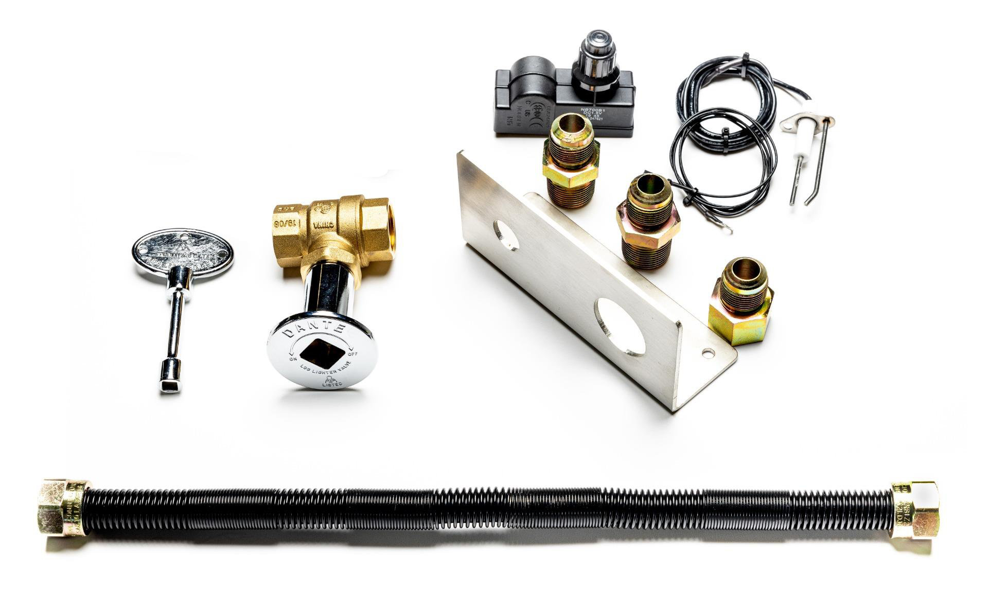 Dreffco Fire Pit Gas Burner 3/4" Natural Gas Connection Kit- Complete ...