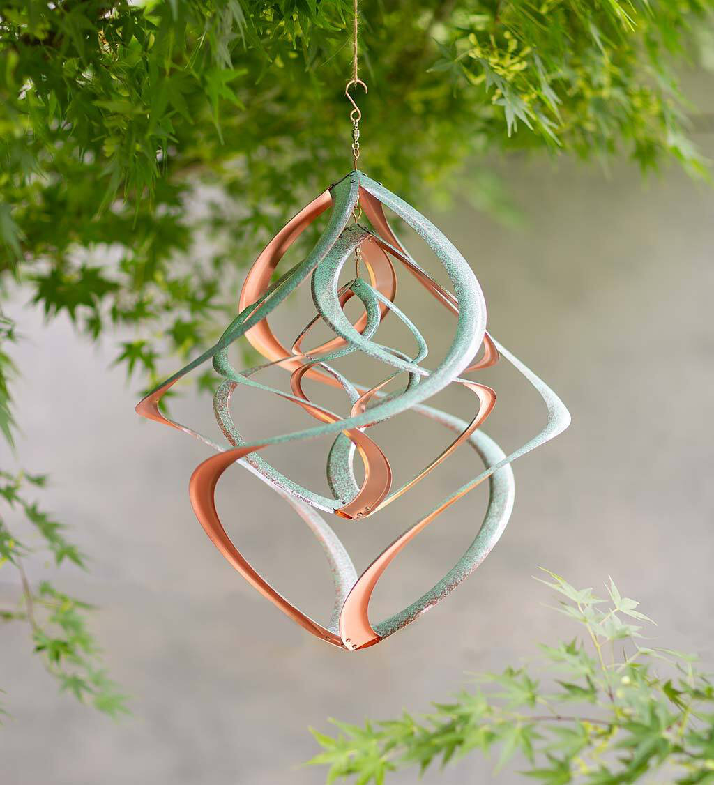 Arlmont & Co. Kyleigha Triple Spiral Hanging Wind Spinner Garden Art ...