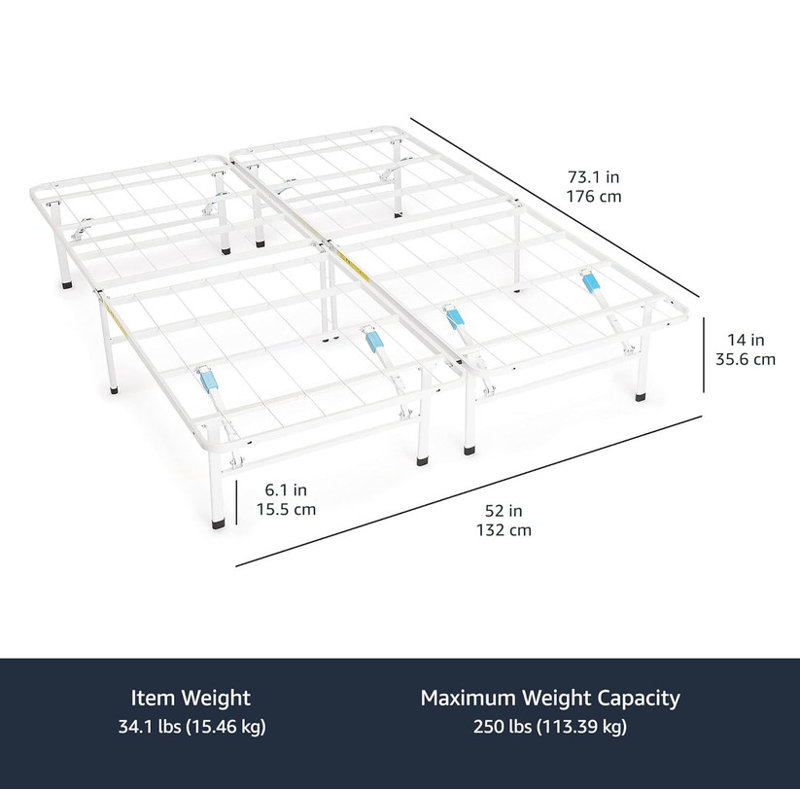 Alwyn Home Foldable Metal Platform Bed Frame with Tool Free Setup, 14 ...