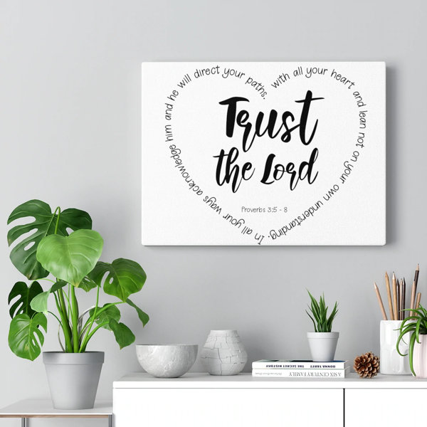 Blue Elephant Trust The Lord Proverbs 3:5 - 8 - Wrapped Canvas Art ...