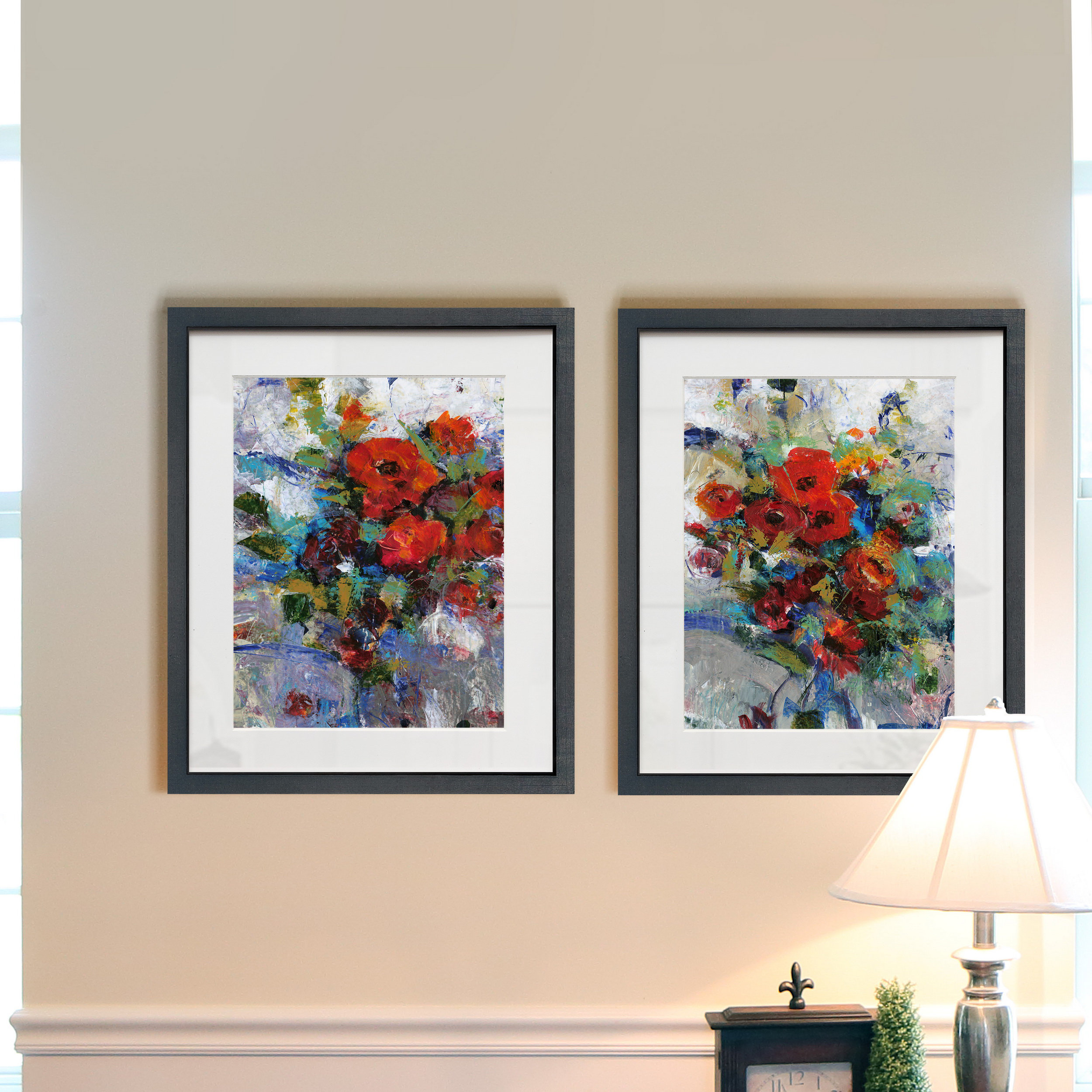 Red Barrel Studio® Splash of Color I - 2 Piece Picture Frame Painting ...