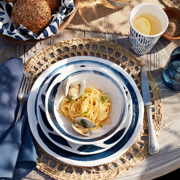 Lenox Blue Bay Melamine 20-Piece Dinnerware Set & Reviews | Wayfair