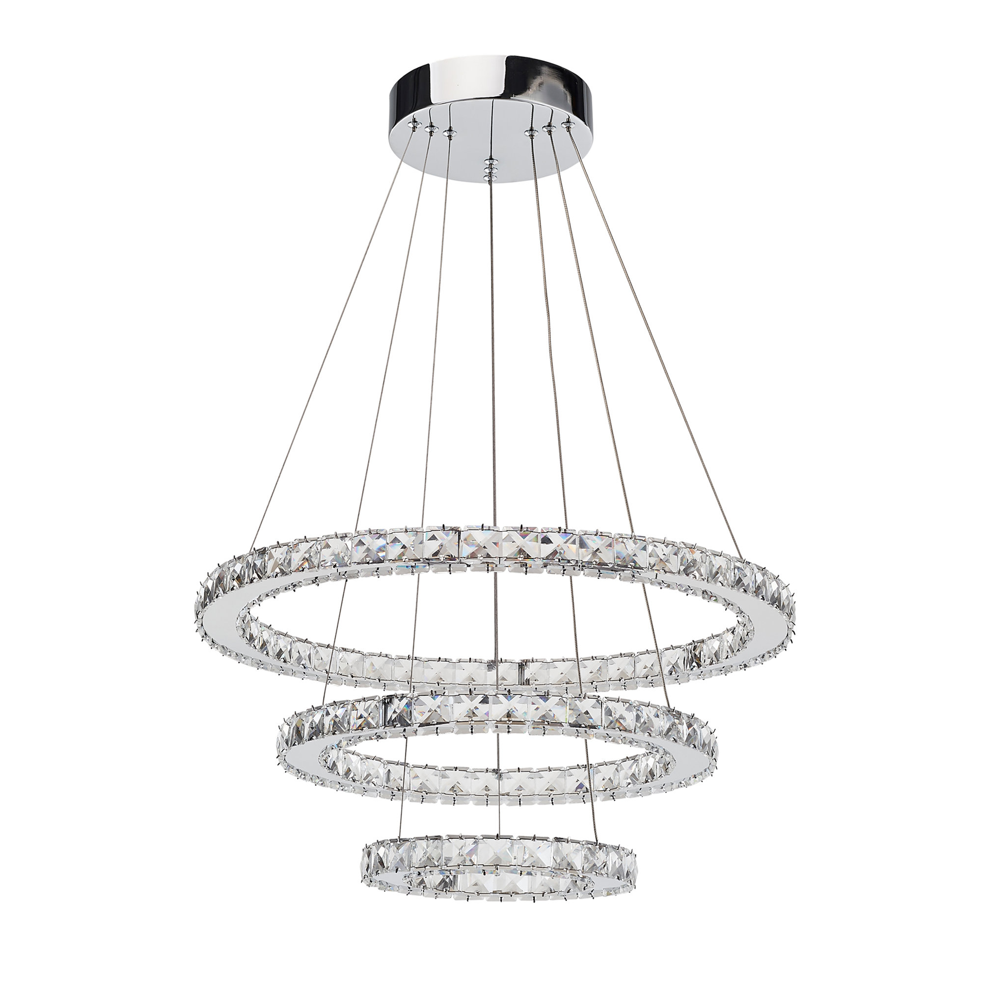 Mercer41 3-Layer Round Ring Chandelier for Modern & Luxury Décor | Wayfair