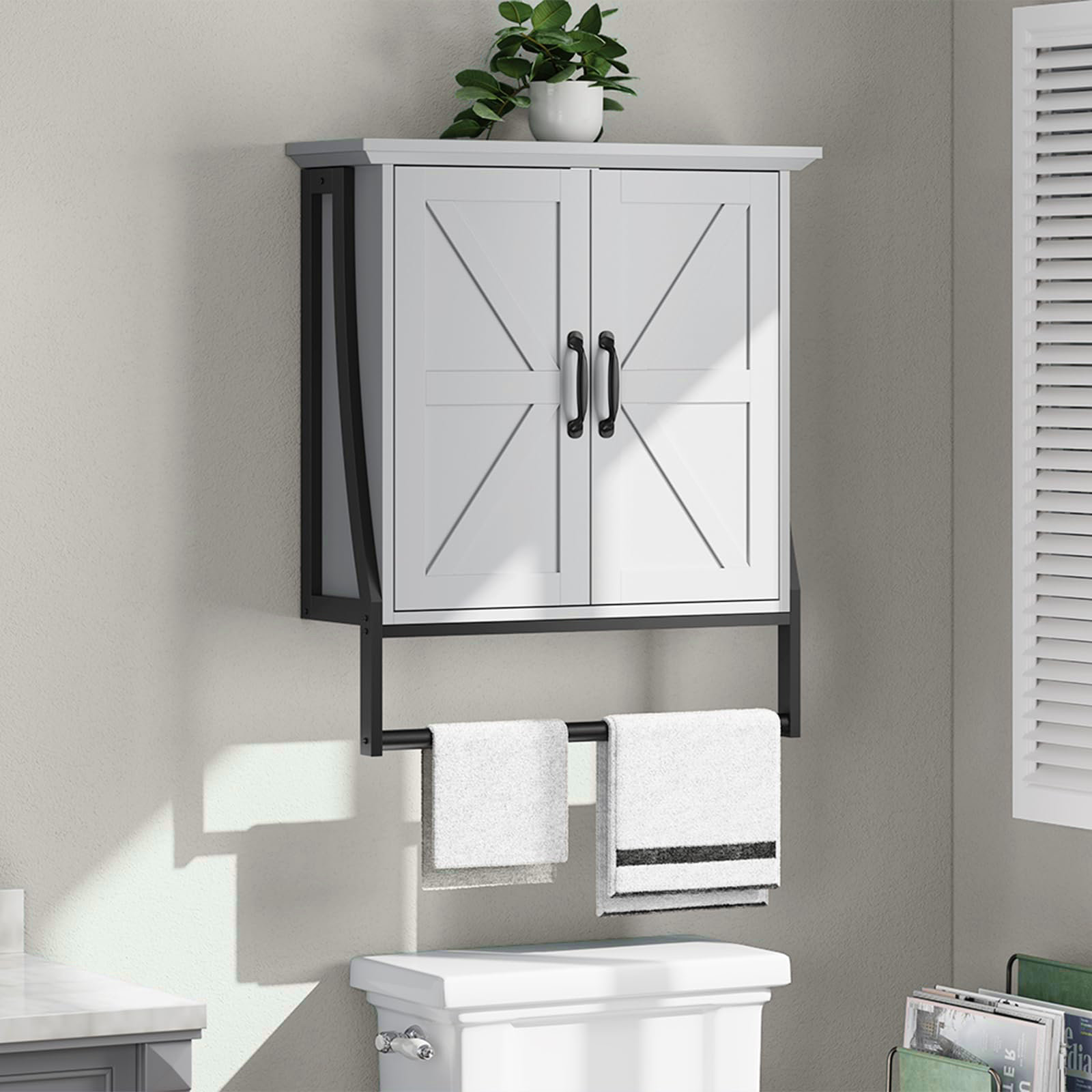 Gracie Oaks Tyresse Bathroom Cabinet Wall Mounted, Bathroom Wall ...