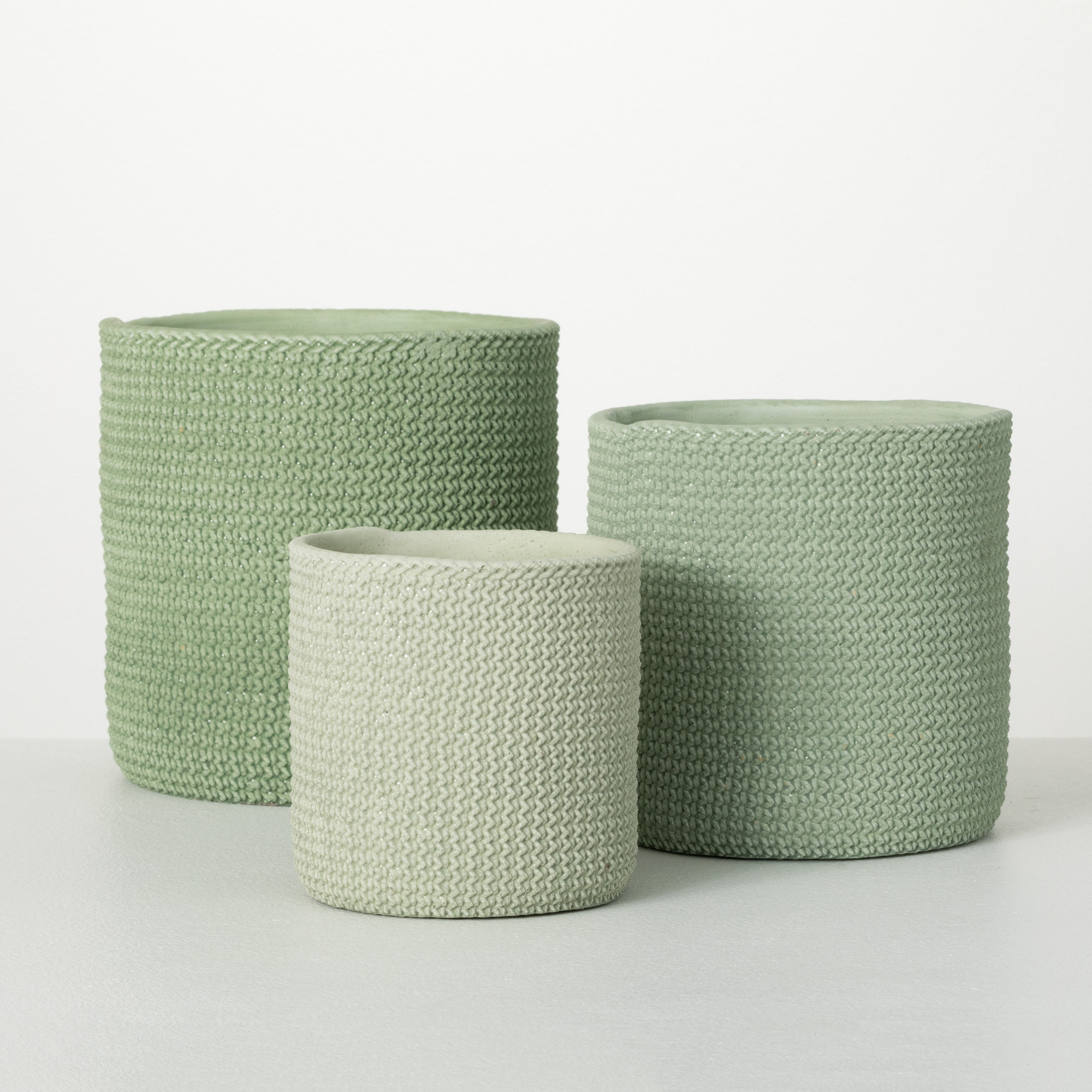 Wade Logan® Antonious 3-Piece Cement Pot Planter Set | Wayfair