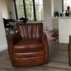 Hooker Furniture Carson Leather Swivel Club Chair & Reviews | Wayfair