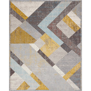 Well Woven Sydney Geometric Gray Area Rug & Reviews | Wayfair