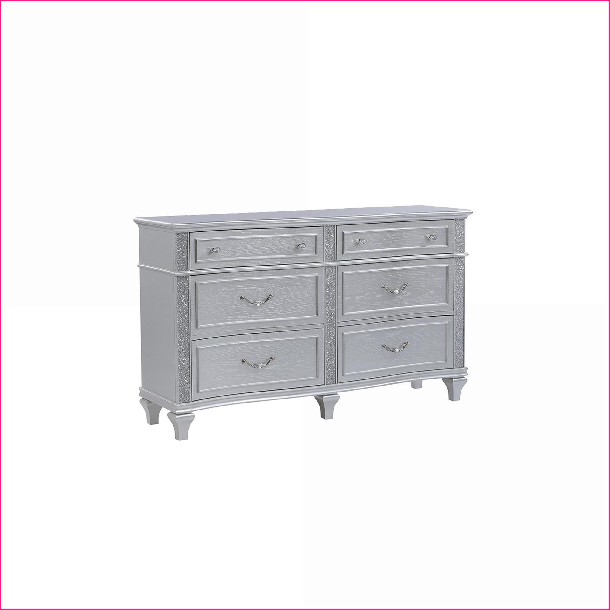 Latitude Run® Dressers, Contemporary 6-Drawer Light Grey Solid ...