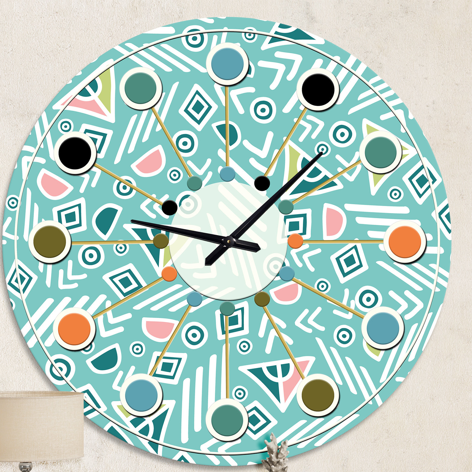 East Urban Home Pastel Tribal Retro Pattern - Mid-Century Modern wall ...