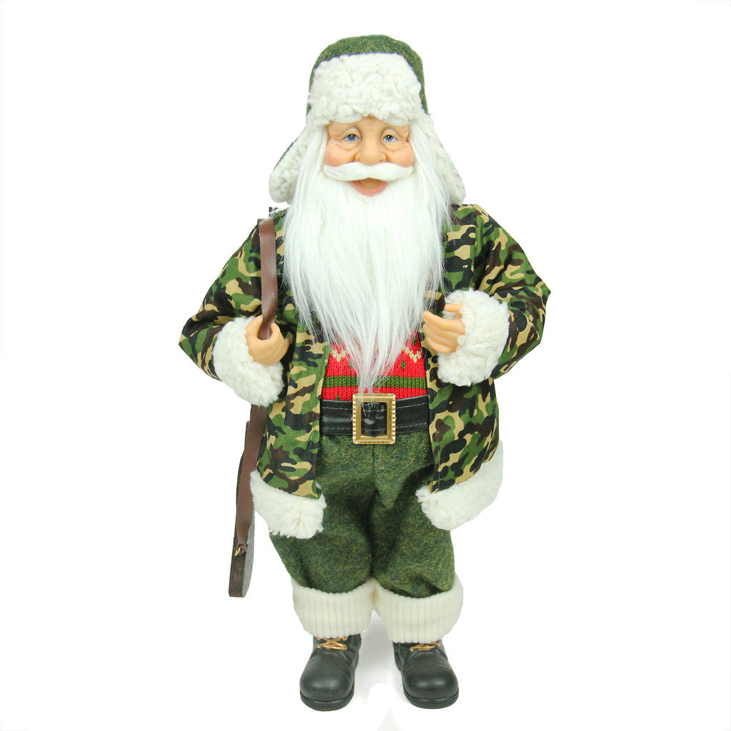 Northlight Seasonal 18.25" Santa Claus in Camouflage Christmas ...