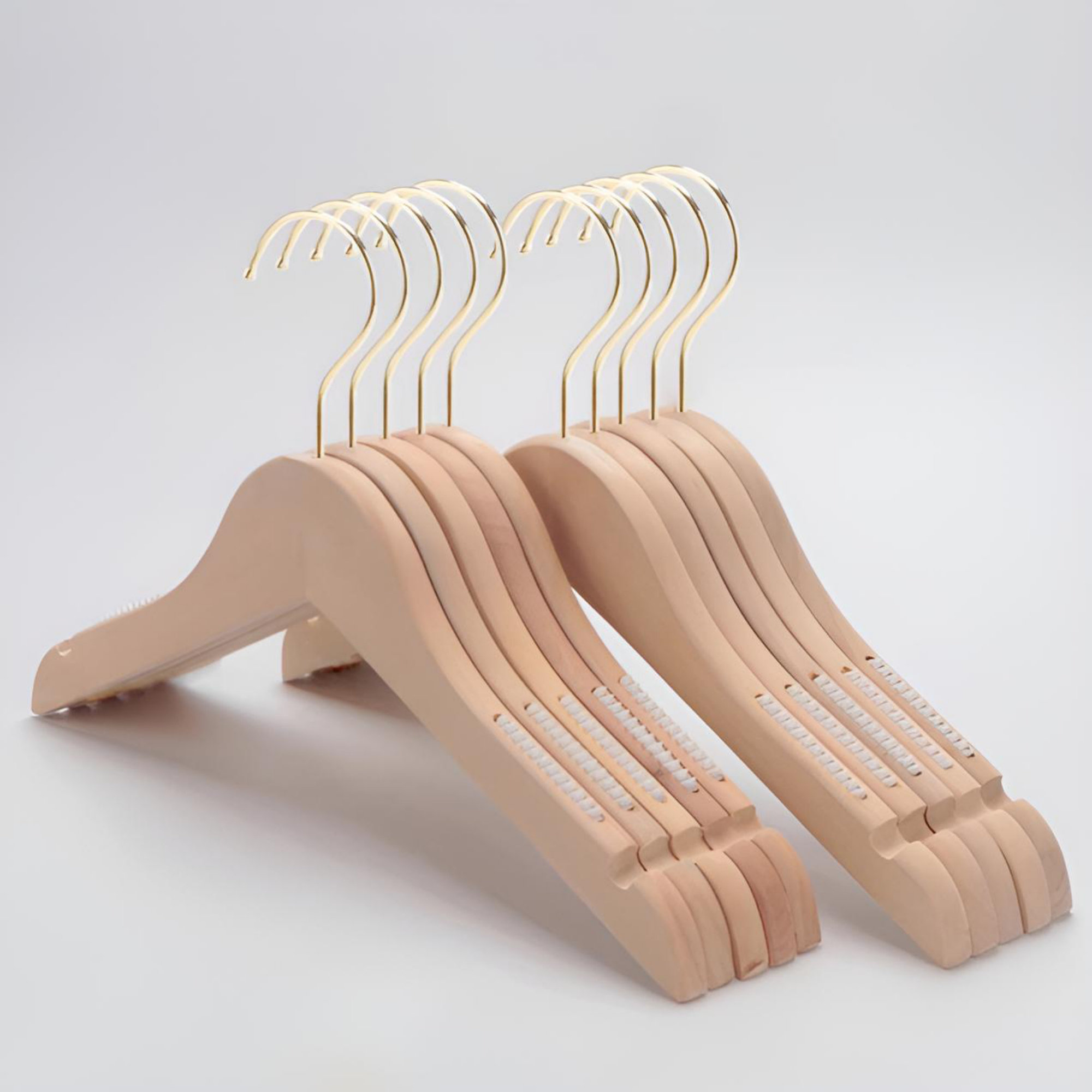 Rebrilliant Raw Wood Hangers For Professional Clothing Display ...