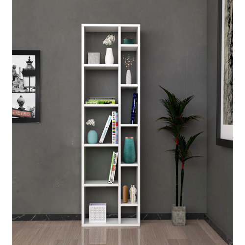 Geometric Narrow Bookcases You'll Love | Wayfair